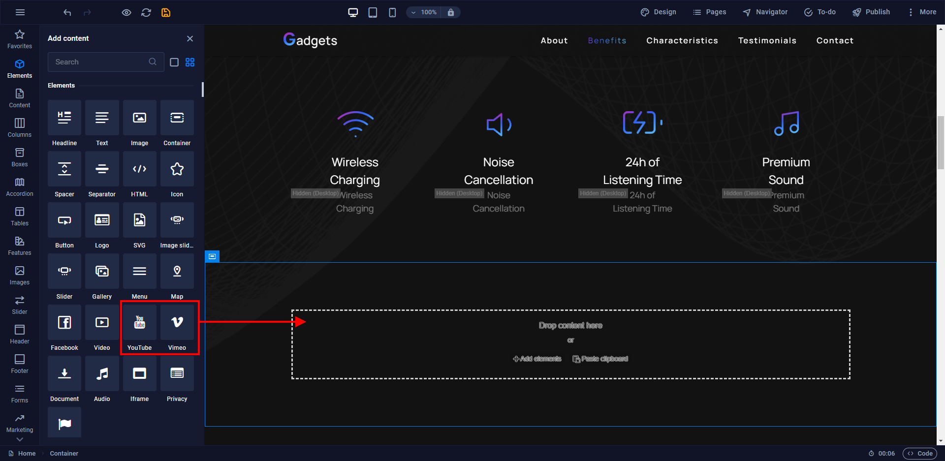 How to add videos – The Website Editor